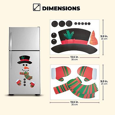 Okuna Outpost Build Your Own Snowman Refrigerator Magnets, (15 Pieces)