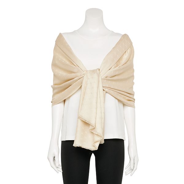 Women's Nine West Lattice Logo Pashmina Wrap