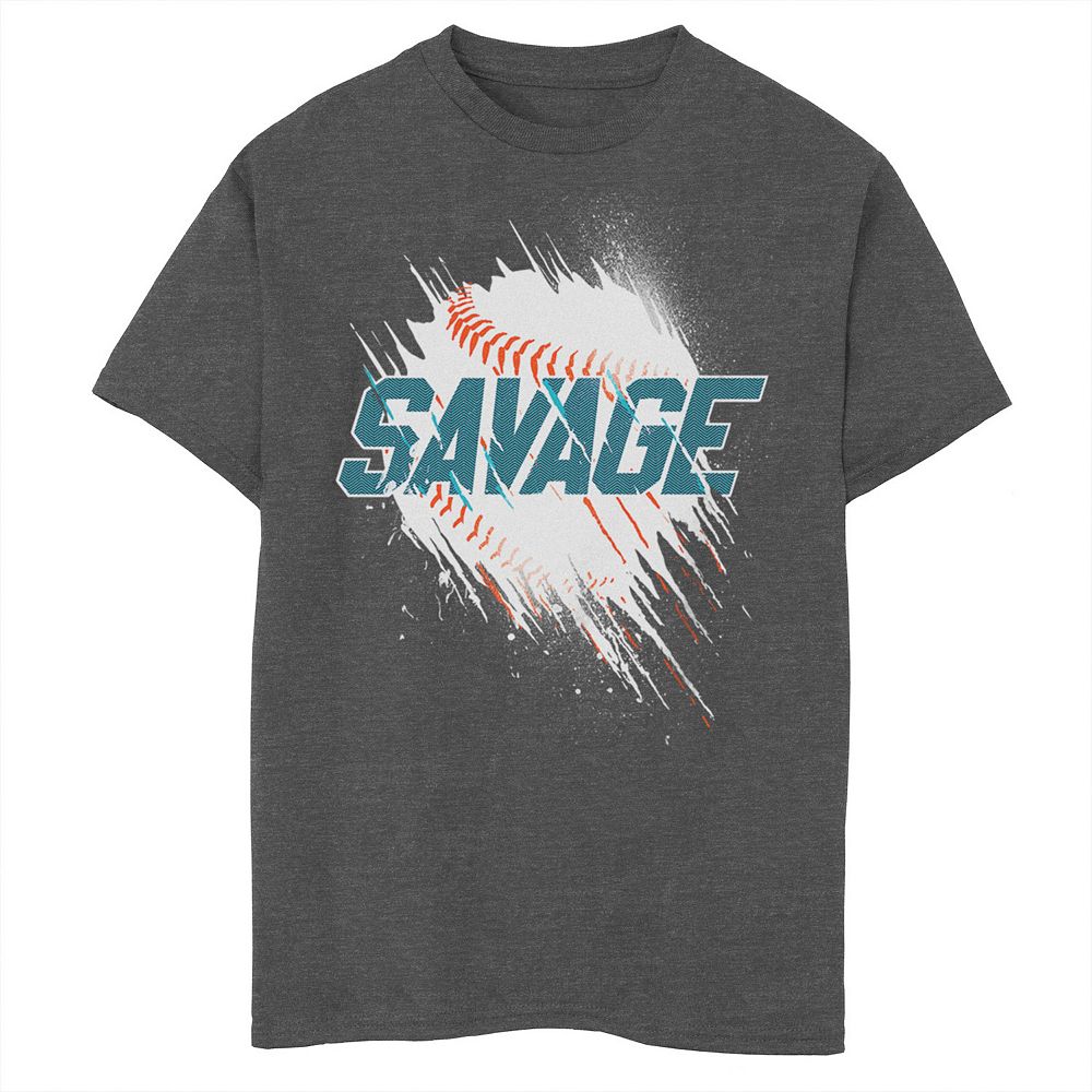 Boys 6-20 Savage Baseball Motion Sign Tee