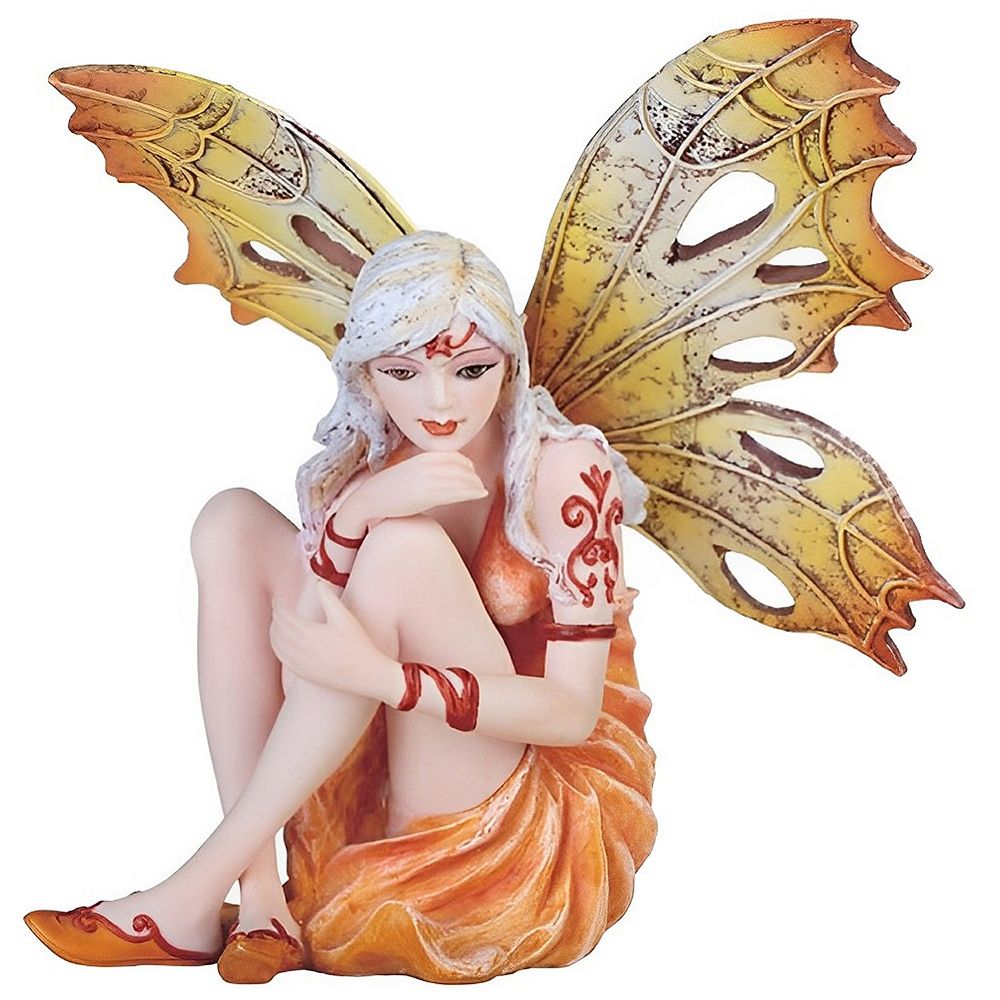 FC Design 5"H Orange Spring Sun Fairy Statue Fantasy Decoration ...