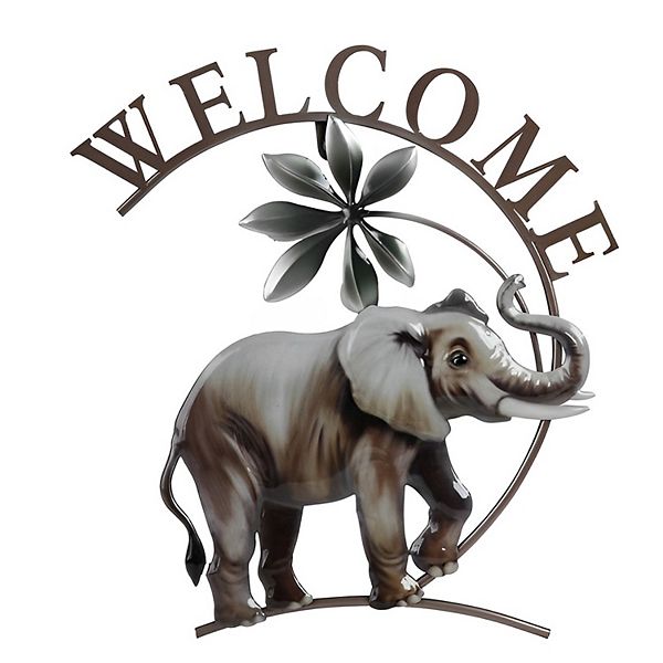 FC Design 14"W Elephant Welcome Wall Plaque Home Decoration Home Room Decor