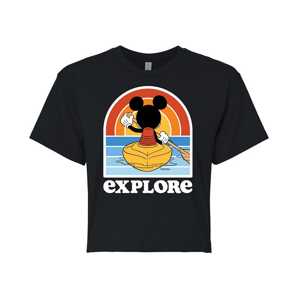 Disney's Mickey Mouse Juniors' Kayak Cropped Tee