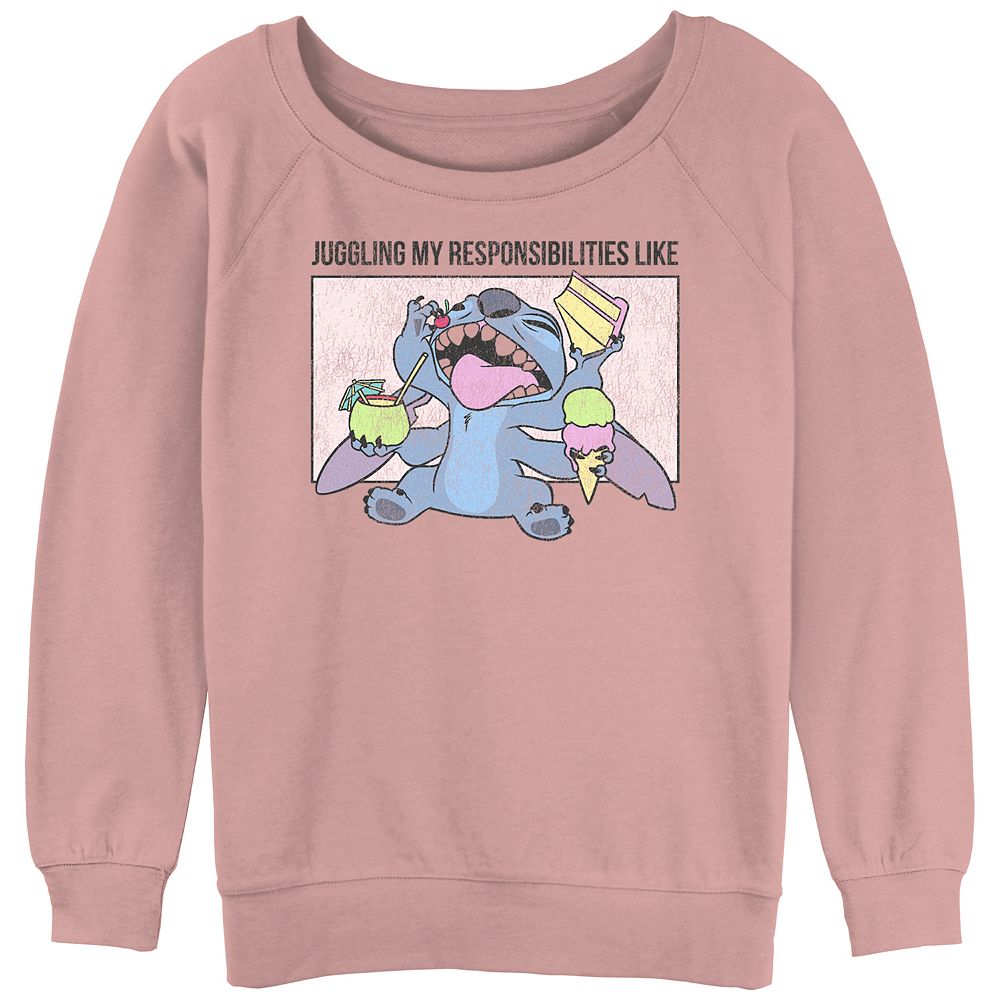 Disney's Lilo & Stitch Juggling Responsibilities Juniors' Slouchy Terry