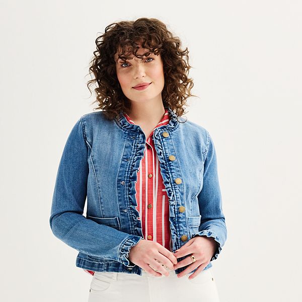 Women's Draper James Ruffle Denim Jacket