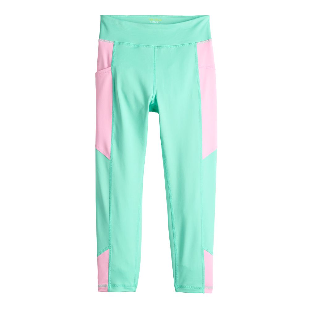 Girls 7-20 Tek Gear® Colorblock Performance 7/8 Leggings in Regular & Plus