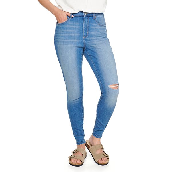 Womens Sonoma Goods For Life® Curvy High Waisted Skinny Jeans