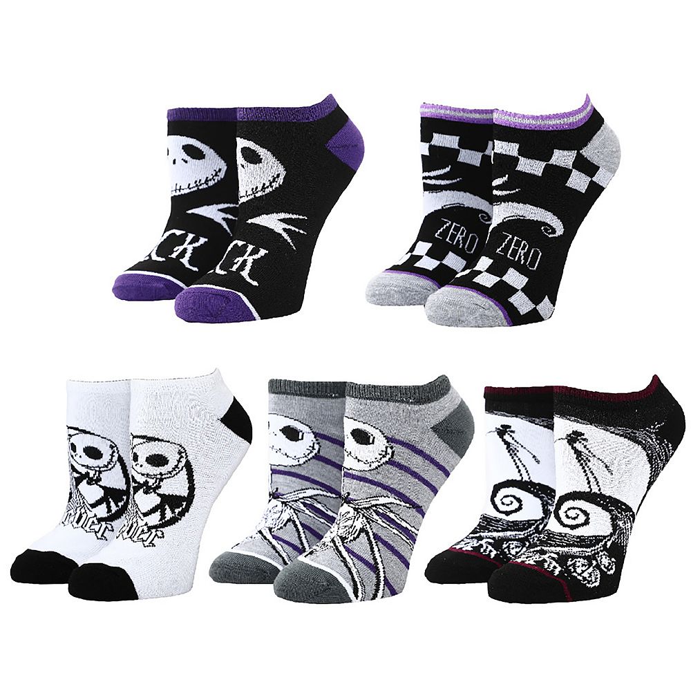 Disney's The Nightmare Before Christmas Women's 5-Pack Ankle Socks