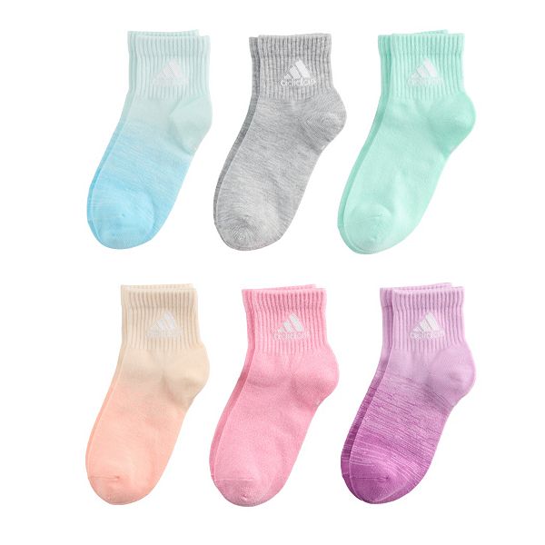 Girls adidas 6-Pack Superlite Badge of Sport 3 Quarter Socks