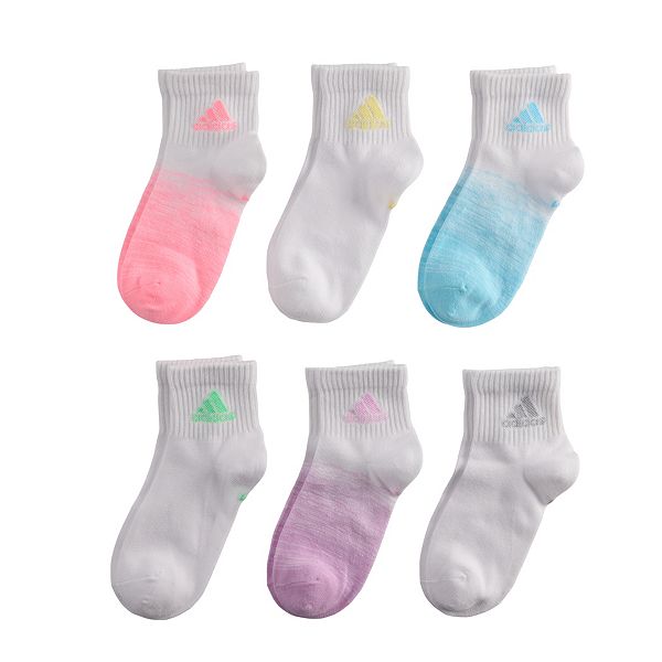 Girls adidas 6-Pack Superlite Badge of Sport 3 Quarter Socks