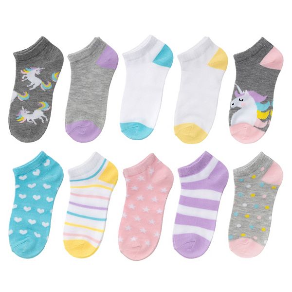 Girls SO® 10-Pack No Show Socks
