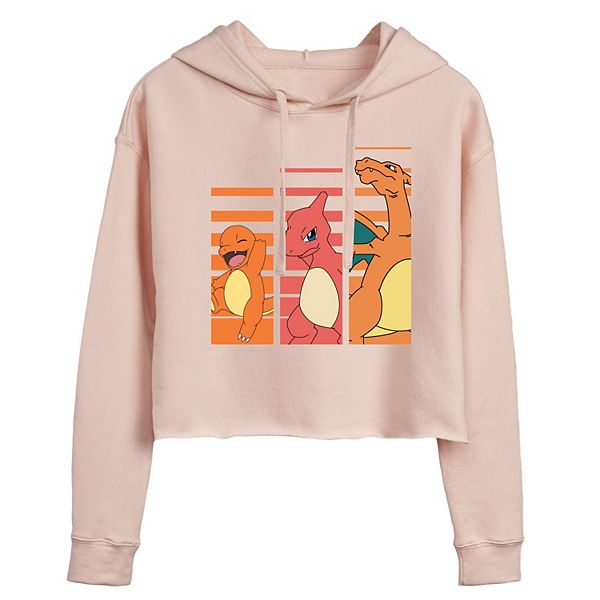 Juniors' Pokemon Charmander Cropped Graphic Hoodie
