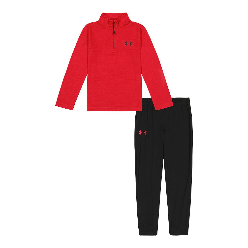 Boys 4-8 Under Armour Branded 1/4 Zip Twist 2-piece Set