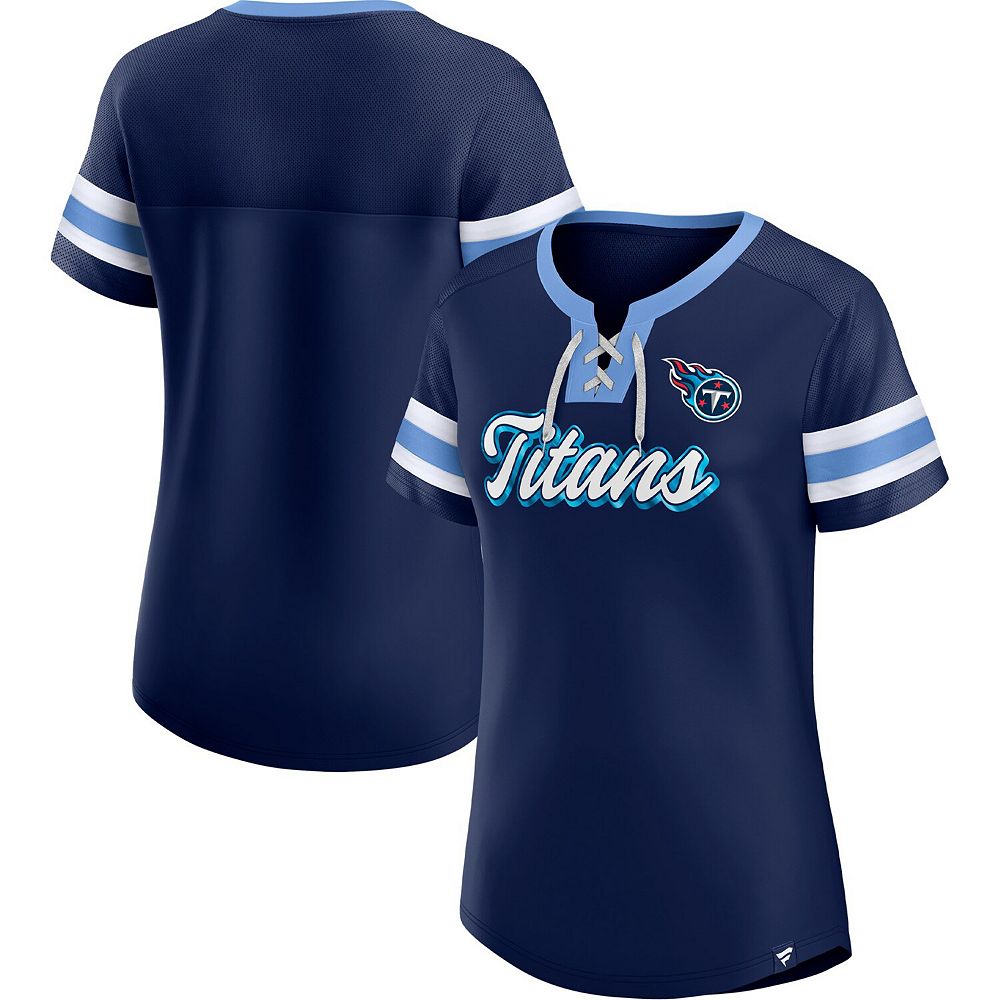 Women's Fanatics Branded Navy Tennessee Titans Original State Lace-Up T ...