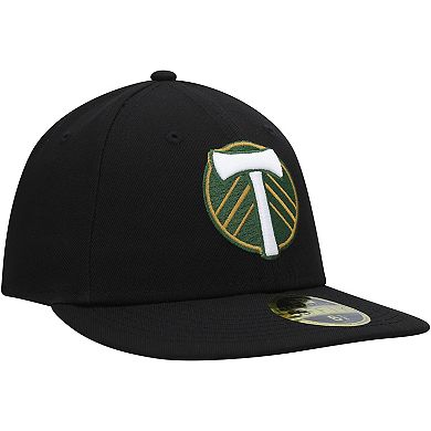 Men's New Era Black Portland Timbers Primary Logo Low Profile 59FIFTY ...