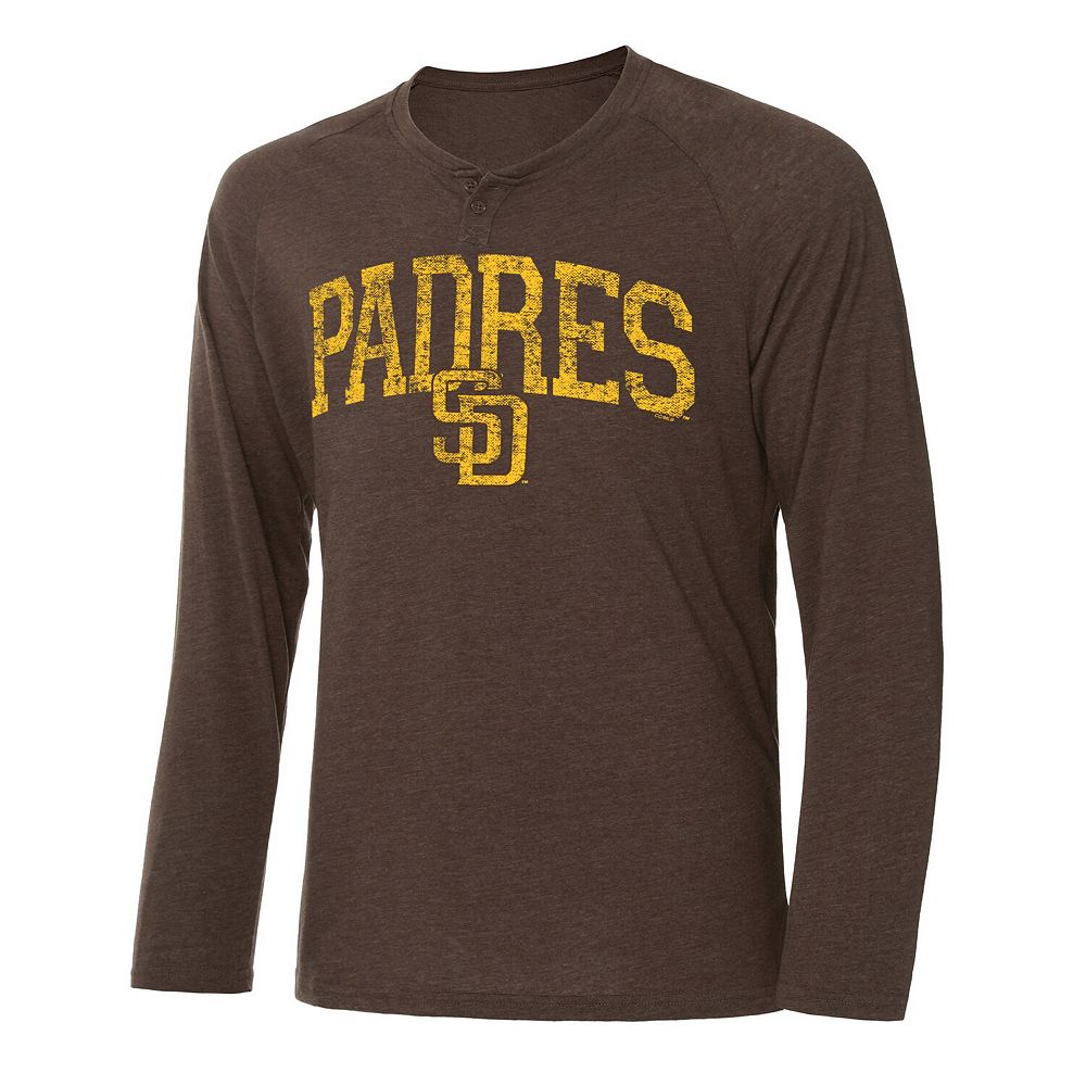 Men's Concepts Sport Brown San Diego Padres Inertia Raglan Long Sleeve ...