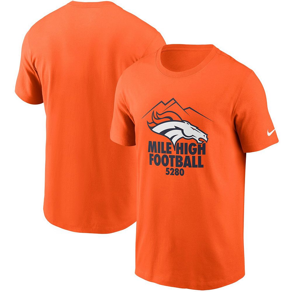Men's Nike Orange Denver Broncos Hometown Collection 5280 T-Shirt