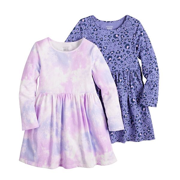Baby & Toddler Girl Jumping Beans® 2-Pack Long Sleeve Dress