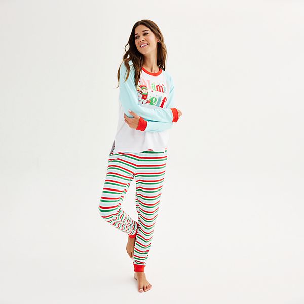 Womens Jammies For Your Families® Sweater Knit Mama Elf Top And Bottoms