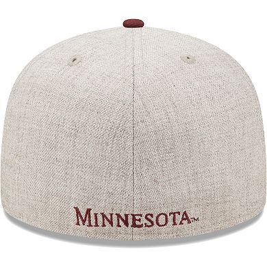 Men's New Era Heather Gray/Maroon Minnesota Golden Gophers Patch ...
