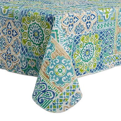 7' Spanish Tile Vinyl Tablecloth