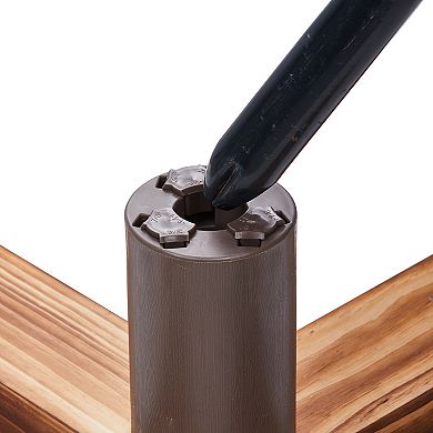 Light Wood Adjustable Artificial Christmas Tree Stand - For Trees up to ...