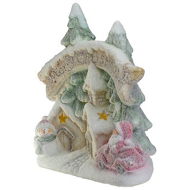 16.5" LED Lighted Glittered Snow-Covered Winter Village Christmas ...