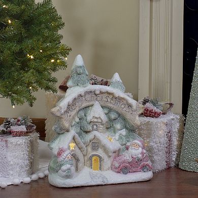 16.5" LED Lighted Glittered Snow-Covered Winter Village Christmas ...