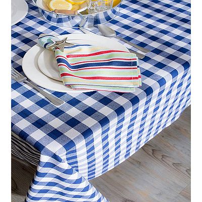 Navy Blue Checkered Tablecloth White Navy Blue Buffalo Plaid