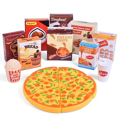 128 Pcs Kids Kitchen Play Food Set