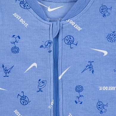 Baby Boy Nike Sports Sketch Sleep & Play One Piece Pajamas