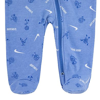 Baby Boy Nike Sports Sketch Sleep & Play One Piece Pajamas