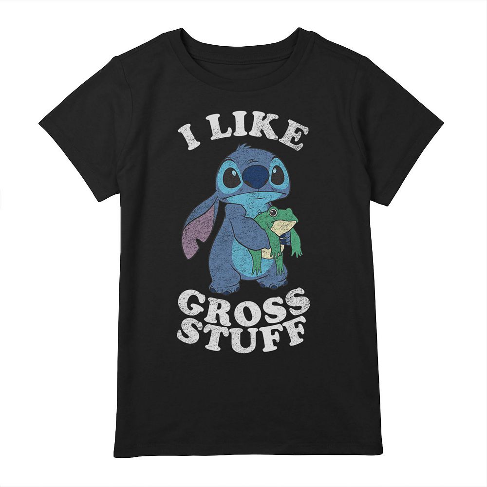 Disney's Lilo & Stitch Girls 7-16 I Like Gross Stuff Stitch And Frog ...