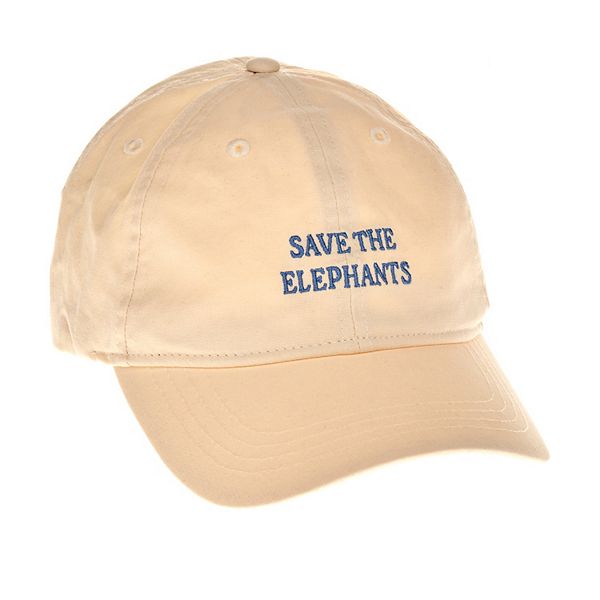 IVORY ELLA Save The Elephants Baseball Cap