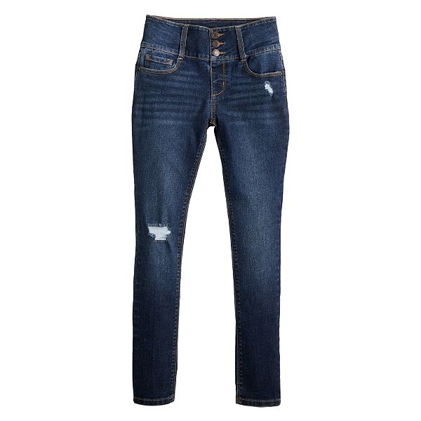 Girls 7-16 Vanilla Star Exposed 3-Button Skinny Jeans
