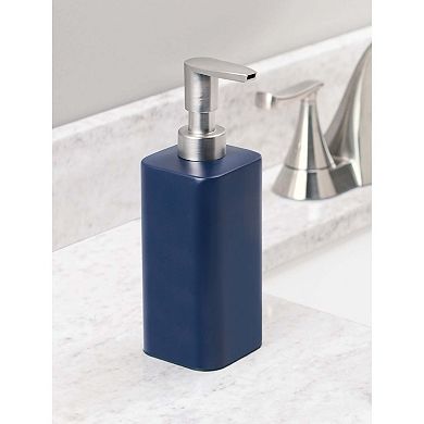 mDesign Metal Square Refillable Soap Dispenser Pump, 2 Pack - Navy Blue ...