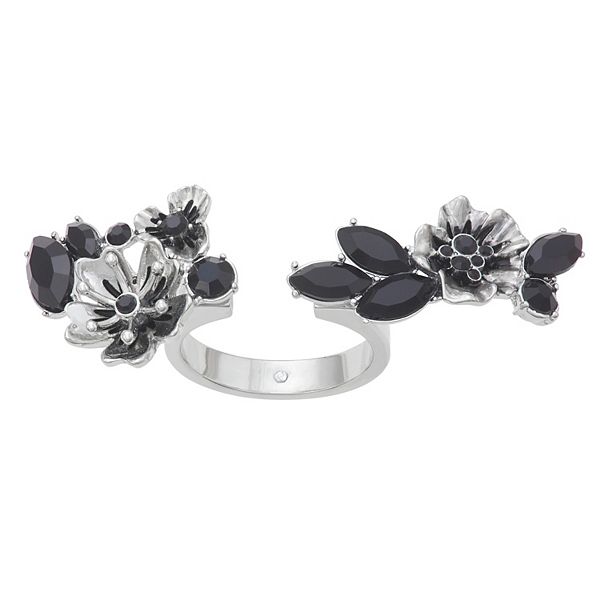 Simply Vera Vera Wang Silver Tone Open Flower Ring