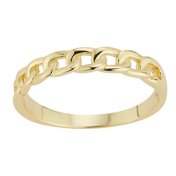 Sunkissed Sterling Sterling Silver Curb Chain Ring