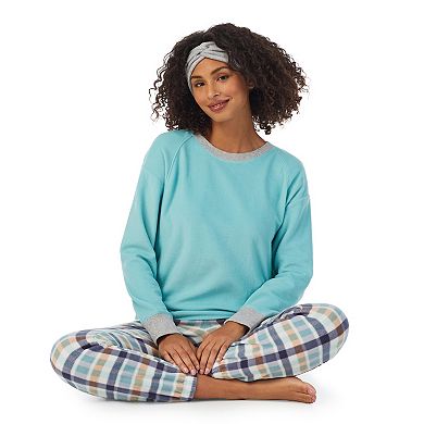 Women's Cuddl Duds® 3-pc. Stretch Fleece Long Sleeve Pajama Top, Pajama ...
