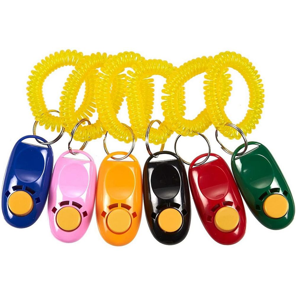 Juvale Pet Training Clicker - 6 Pack of Dog and Cat Clickers with Wrist ...