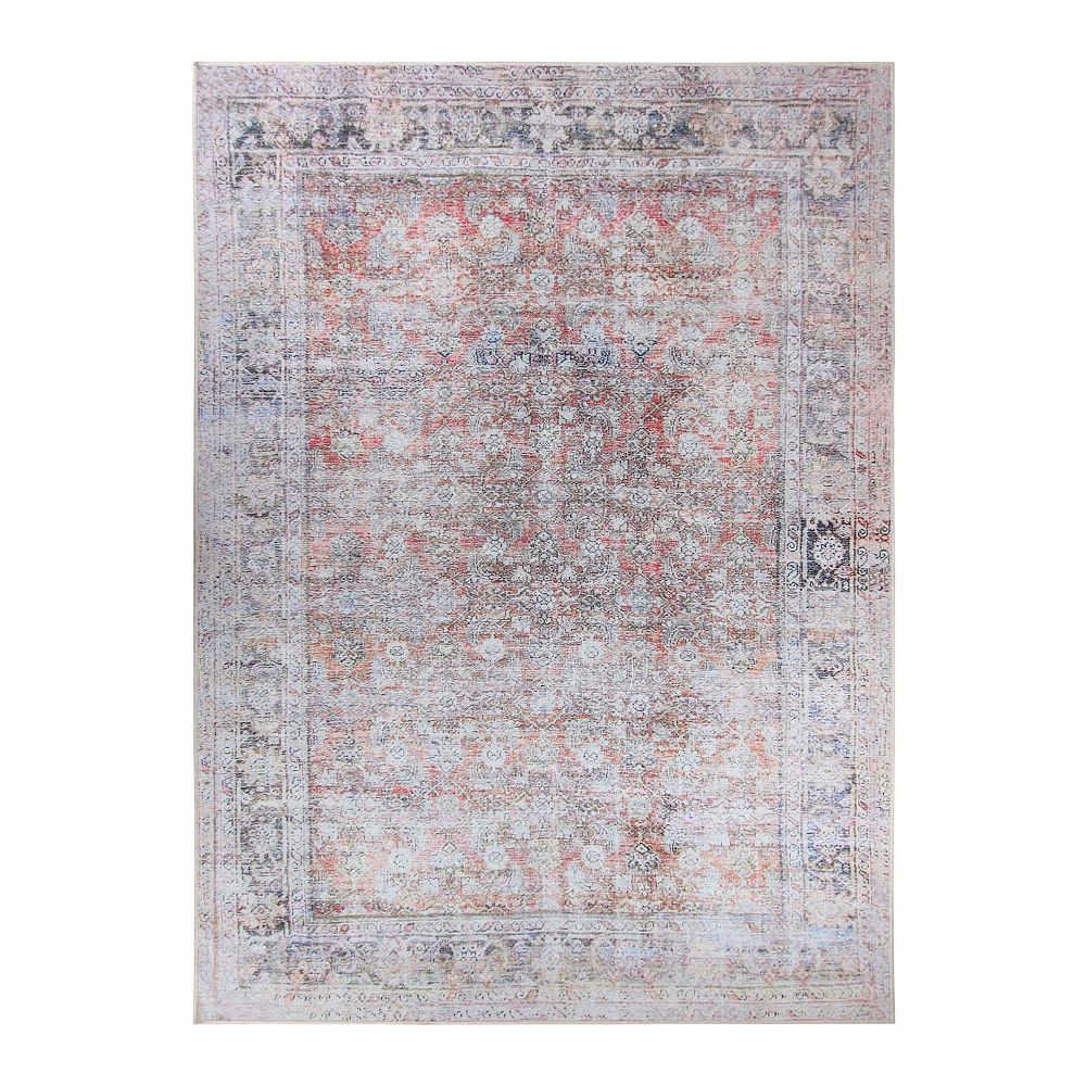 SUPERIOR Distressed Geometric Farmhouse Indoor Area Rug