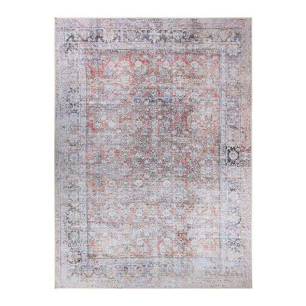 SUPERIOR Distressed Geometric Farmhouse Indoor Area Rug