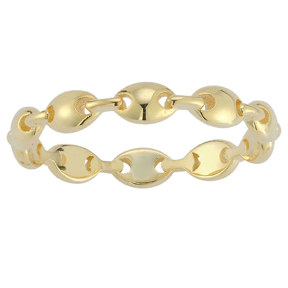 Sunkissed Sterling 14k Gold Over Silver Mariner Link Ring