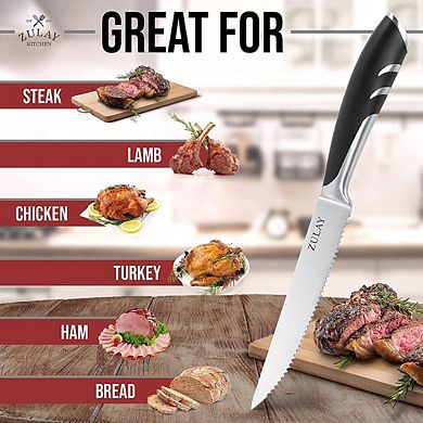 Zulay Kitchen Set of 4 Steak Knives