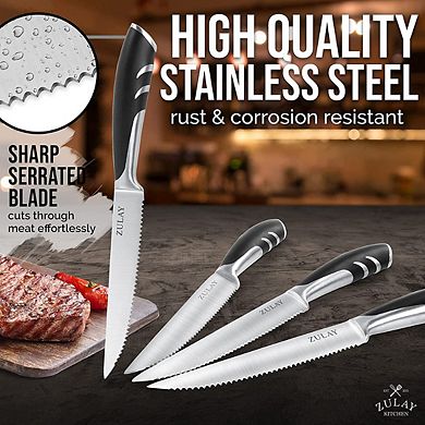 Zulay Kitchen Set of 4 Steak Knives