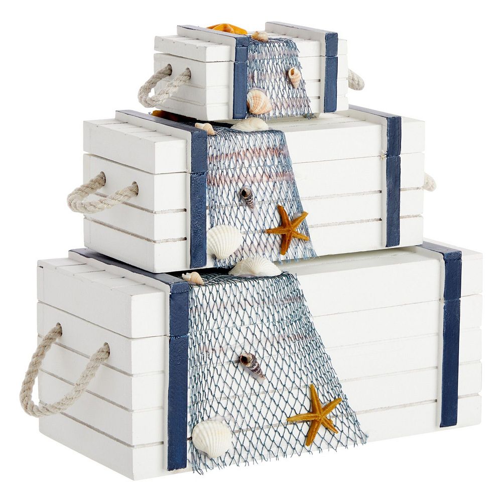 Neptune Wooden Jewelry Box Storage Nautical Organizer For Home Décor ...