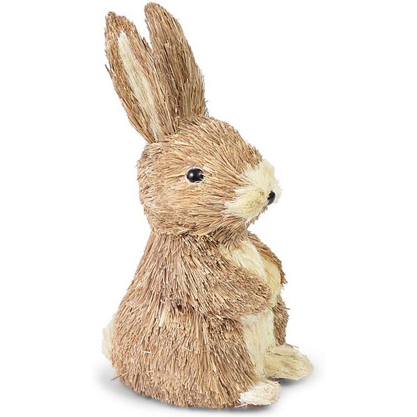Easter Sisal Bunny Rabbit Figurine for Spring Home & Table Top ...