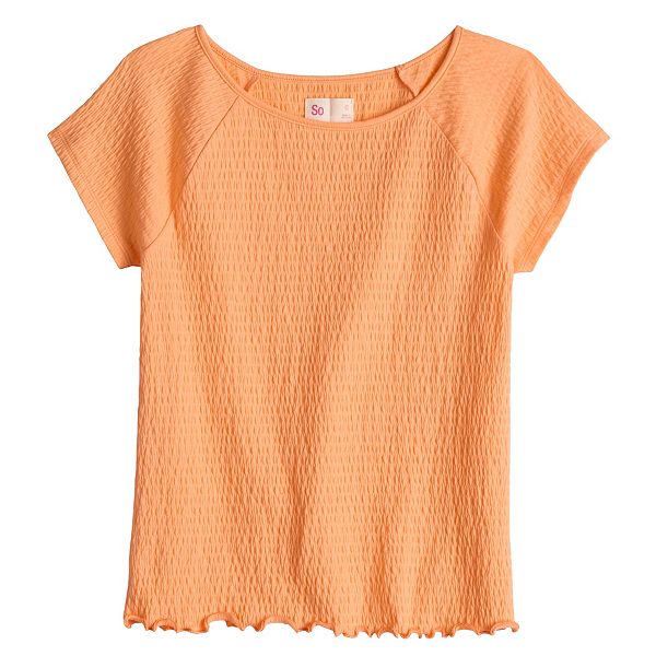 Girls 6-20 SO® Textured Tee in Regular & Plus