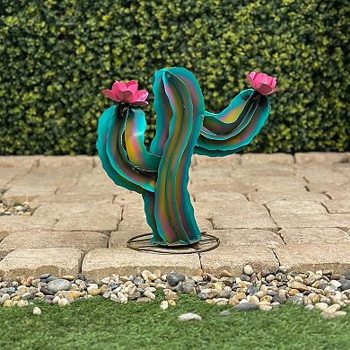 Rustic Arrow Clown Saguaro Metal Cactus Floor Decor