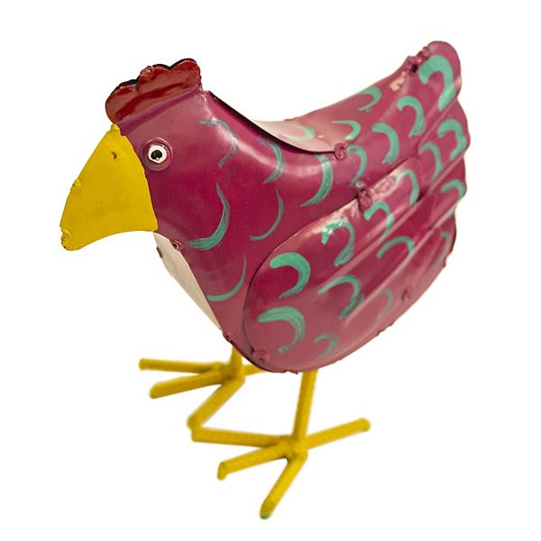 Rustic Arrow Indoor / Outdoor Tina Mini Fuchsia Hen Table Decor