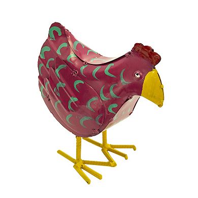 Rustic Arrow Indoor / Outdoor Tina Mini Fuchsia Hen Table Decor